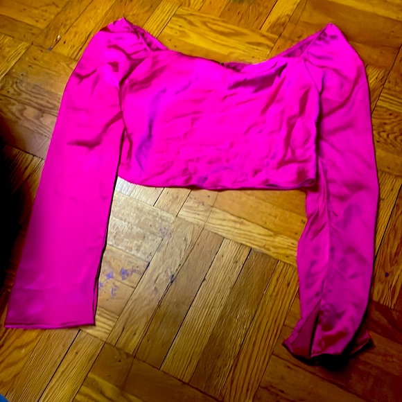Other | New Satin Hot Pink Blouse Top | Poshmark